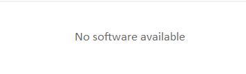 Error launching App Manager "No Software Available"